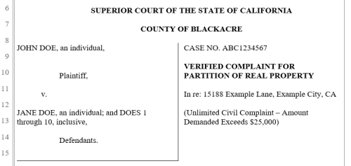 My Co-owner Filed a Partition Action Against Me - What Now? - Talkov ...